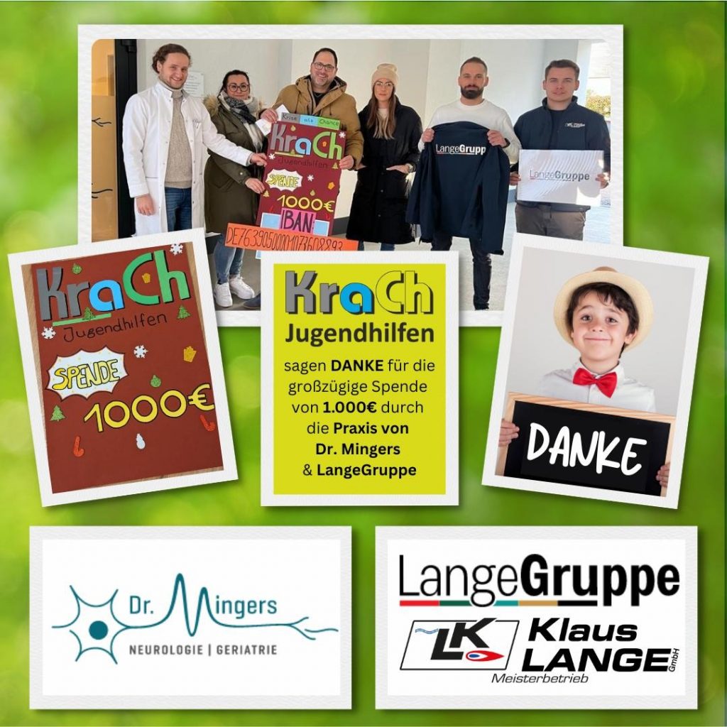 Großzügige Spende im Wert von 1.000 € für KraCh Jugendhilfen – KraCh ...